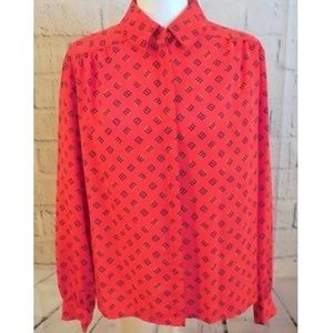 Pendleton | Tops | Pendleton Country Sophisticates Womens 6 Red Top ...